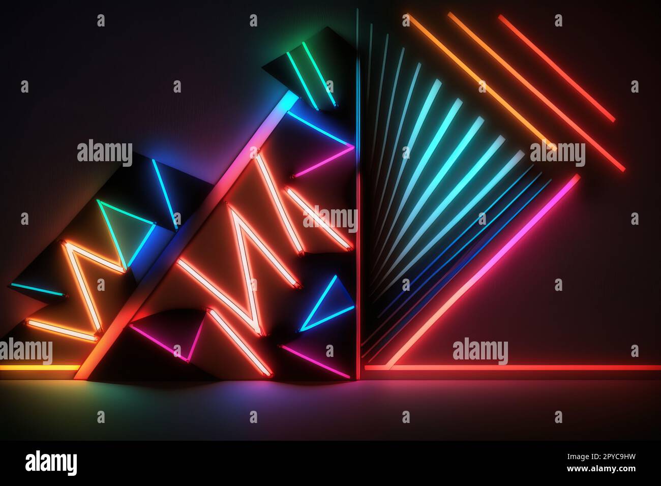 Abstract Neon Lights Stock Photo - Alamy