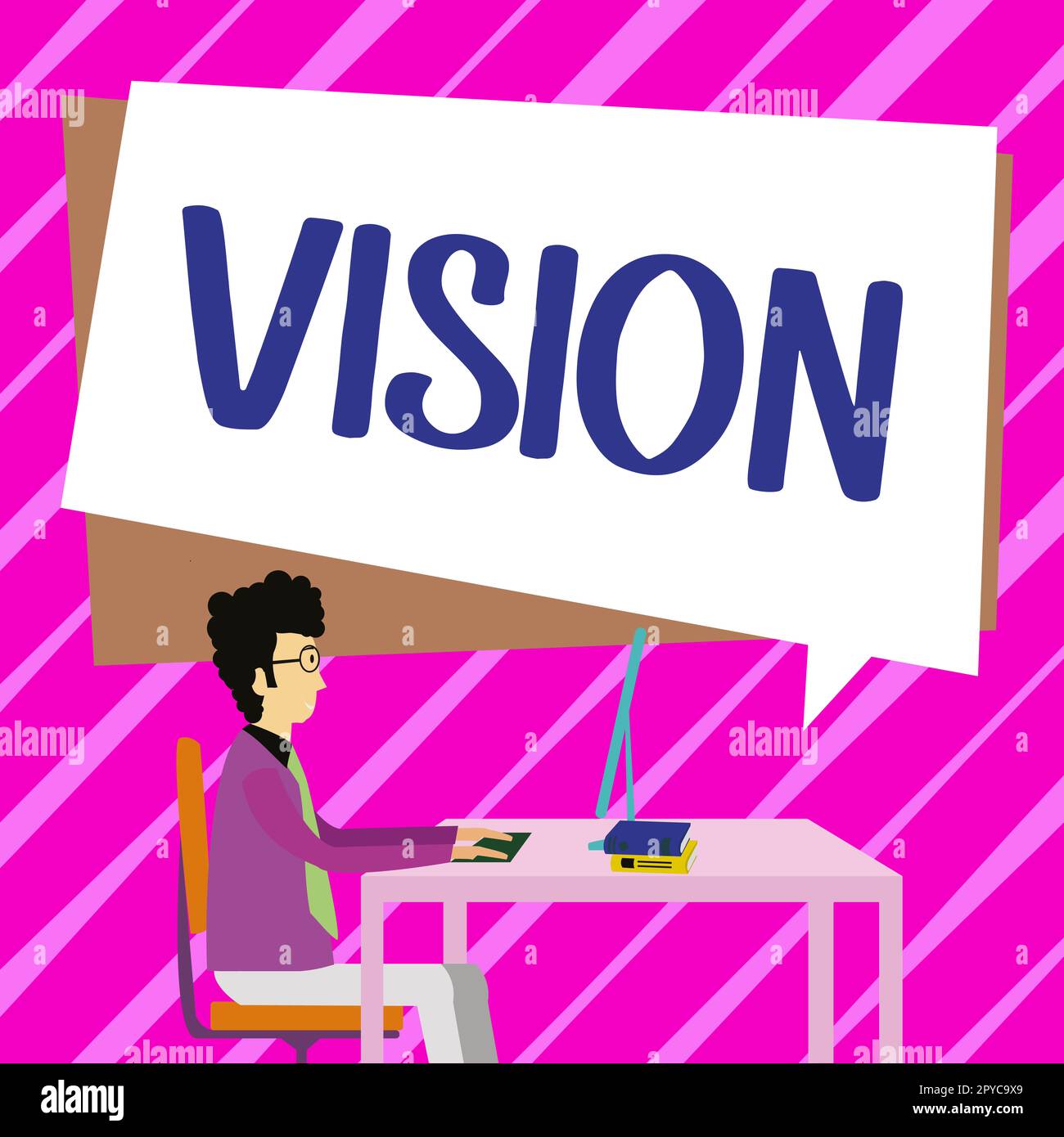 Writing displaying text Vision. Word Written on Being able to see ...