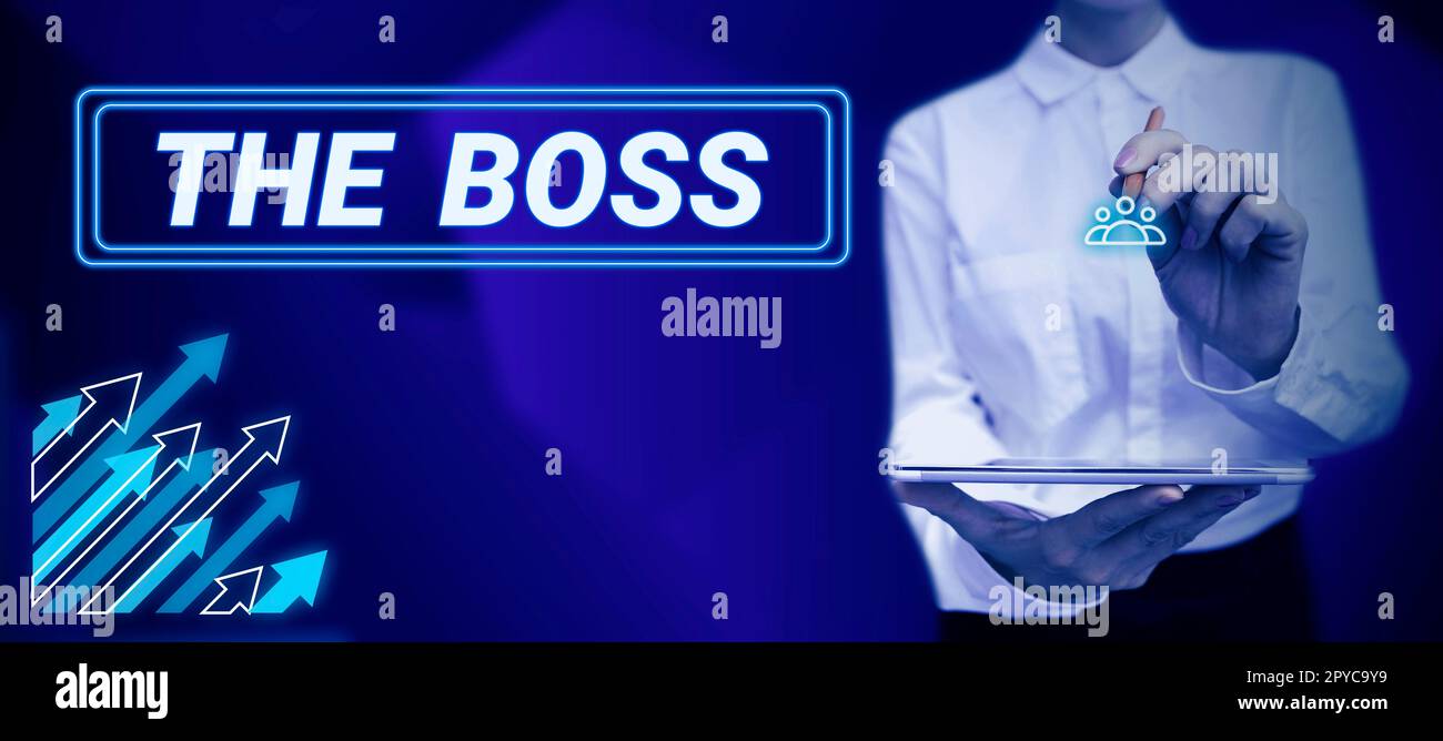 Writing displaying text The Boss. Word for a person who exercises ... Writing displaying text The Boss. Word for a person who exercises ...