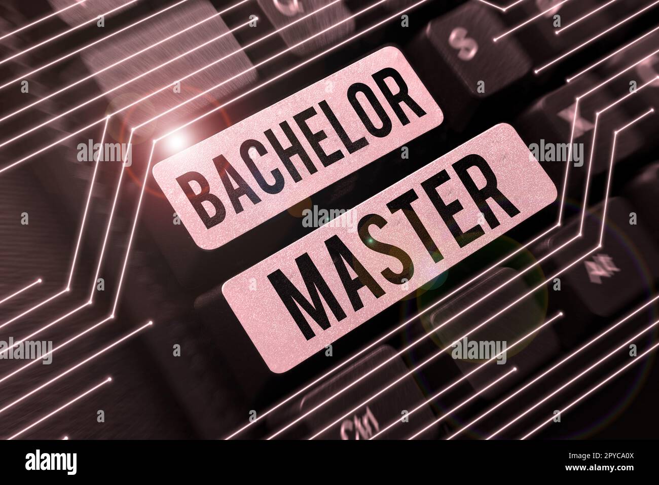 Text showing inspiration Bachelor Master. Word for An advanced degree ...