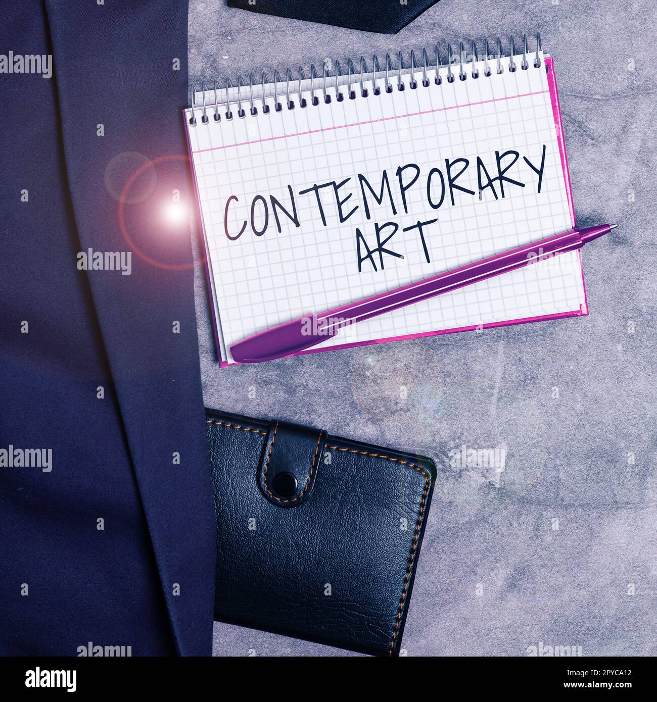 Text showing inspiration Contemporary Art. Conceptual photo made today ...