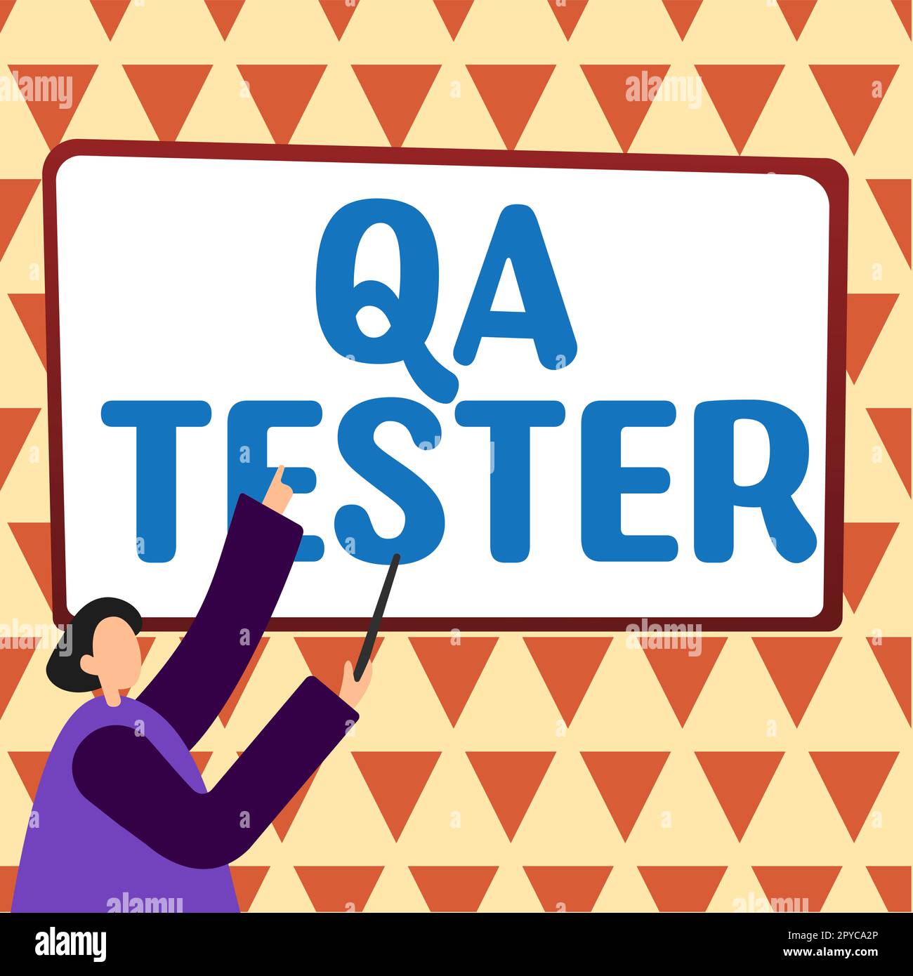 Conceptual caption Qa Tester. Concept meaning Quality assurance of an ...