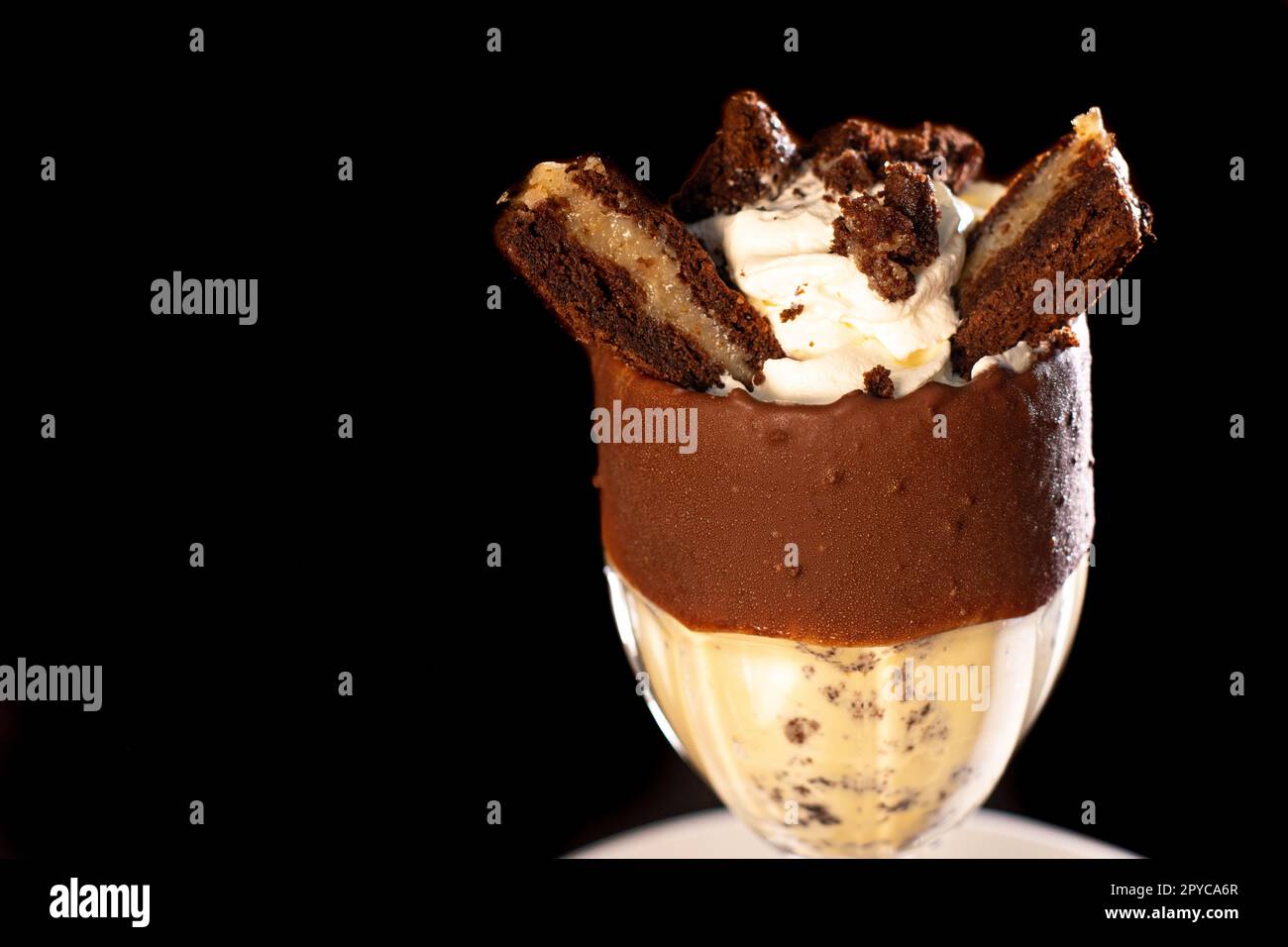 Tasty milk shake in glass Stock Photo - Alamy