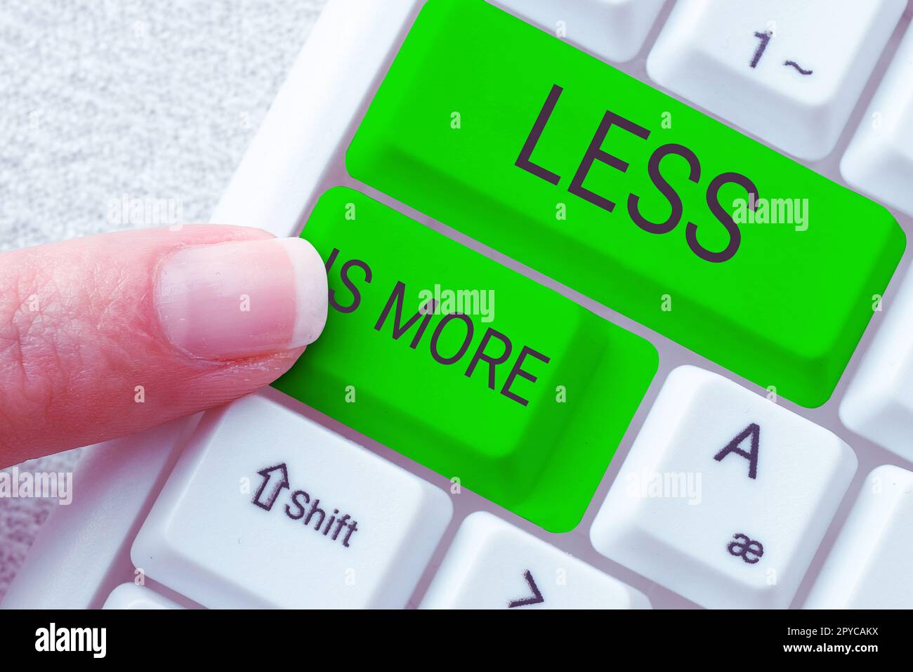 Sign displaying Less Is More. Business overview Minimalist approach to ...