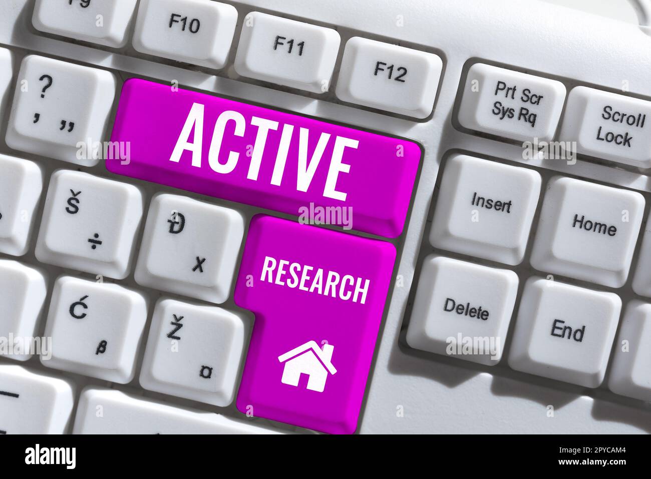 Text showing inspiration Active Research. Word for Simultaneous process ...