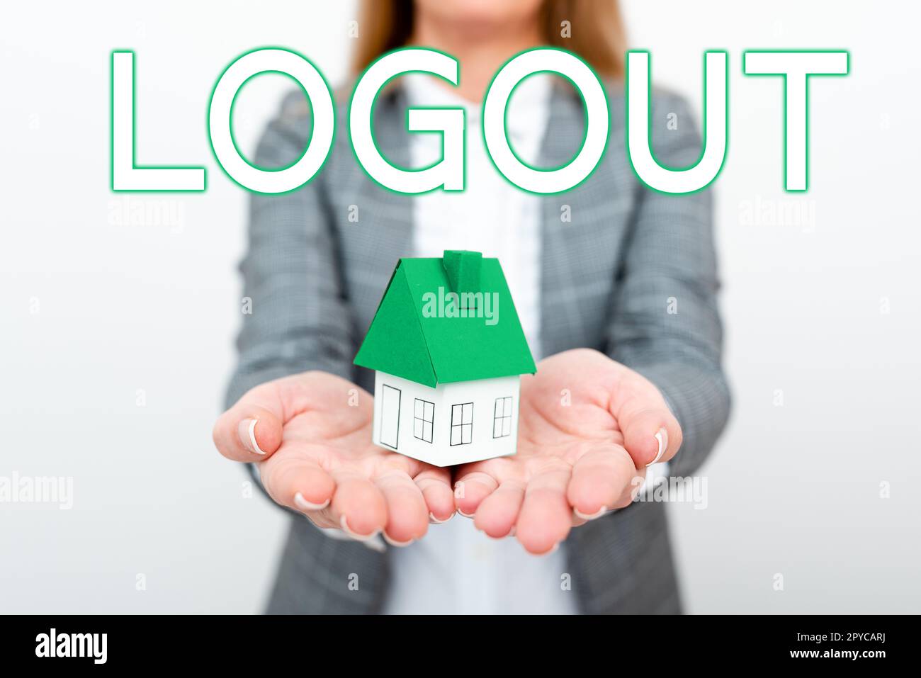 Text showing inspiration Logout. Internet Concept go through procedures to conclude use of ...