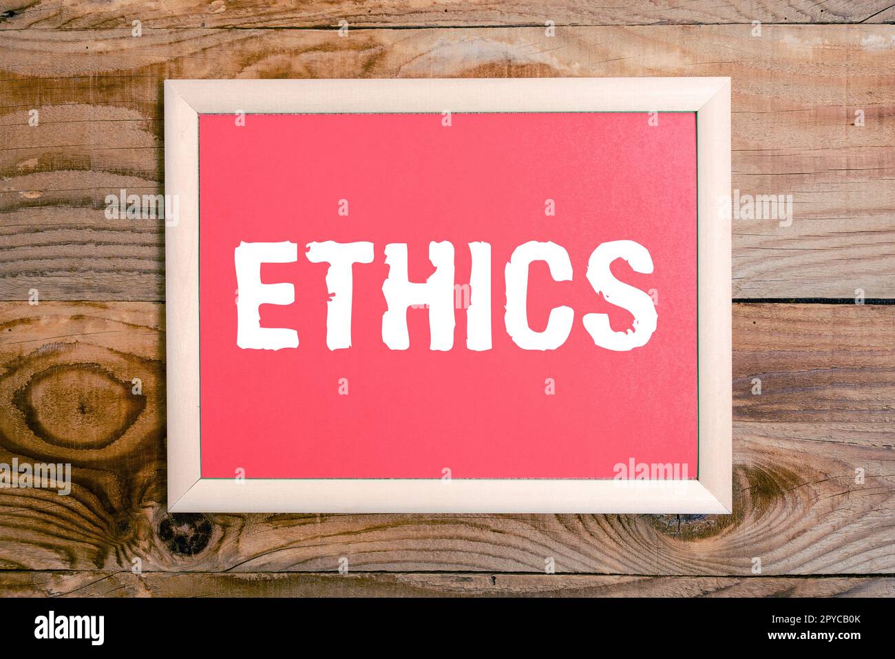 Text caption presenting Ethics. Word Written on moral principles that ...