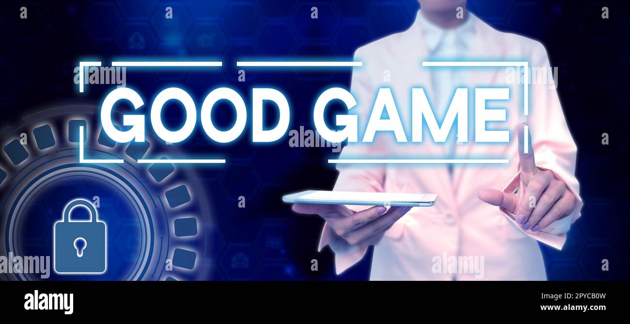 Inspiration showing sign Good Game. Word Written on term frequently ...