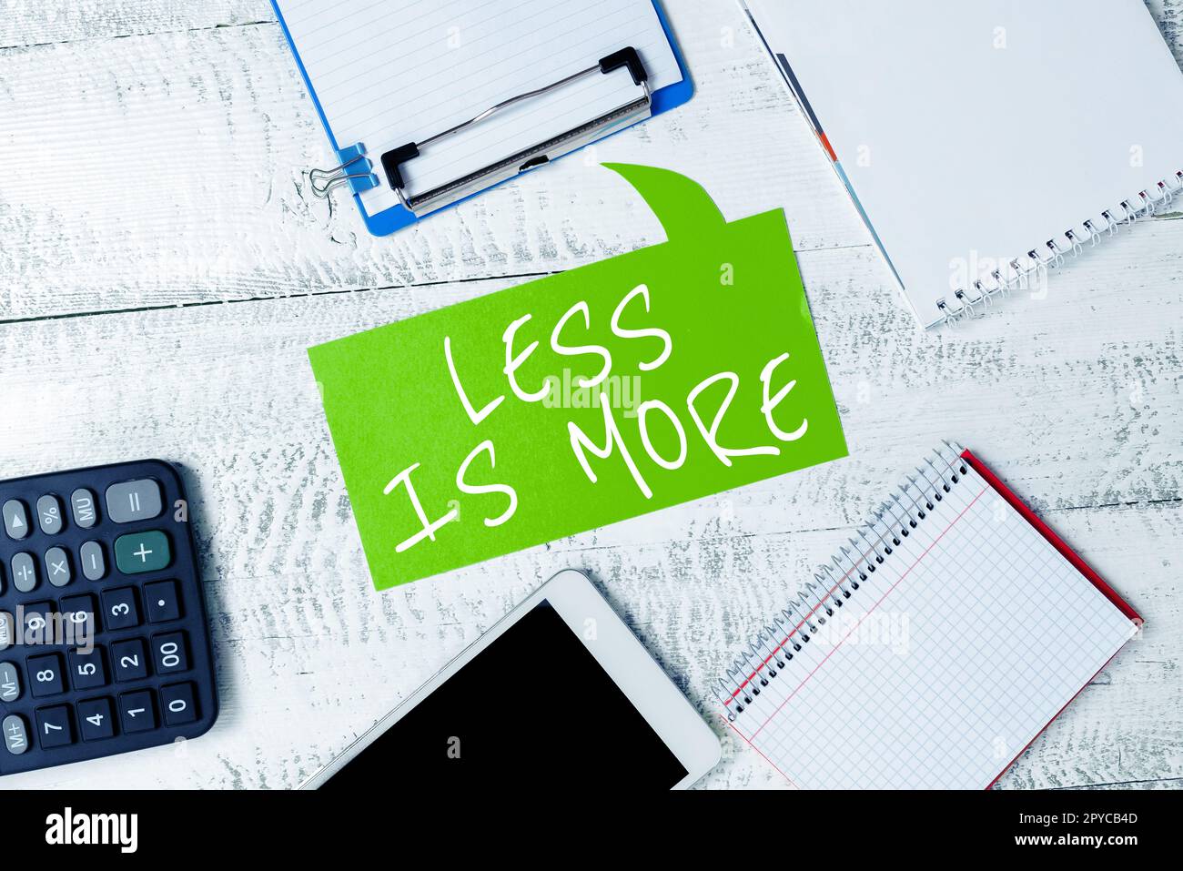 Inspiration showing sign Less Is More. Business idea Minimalist ...