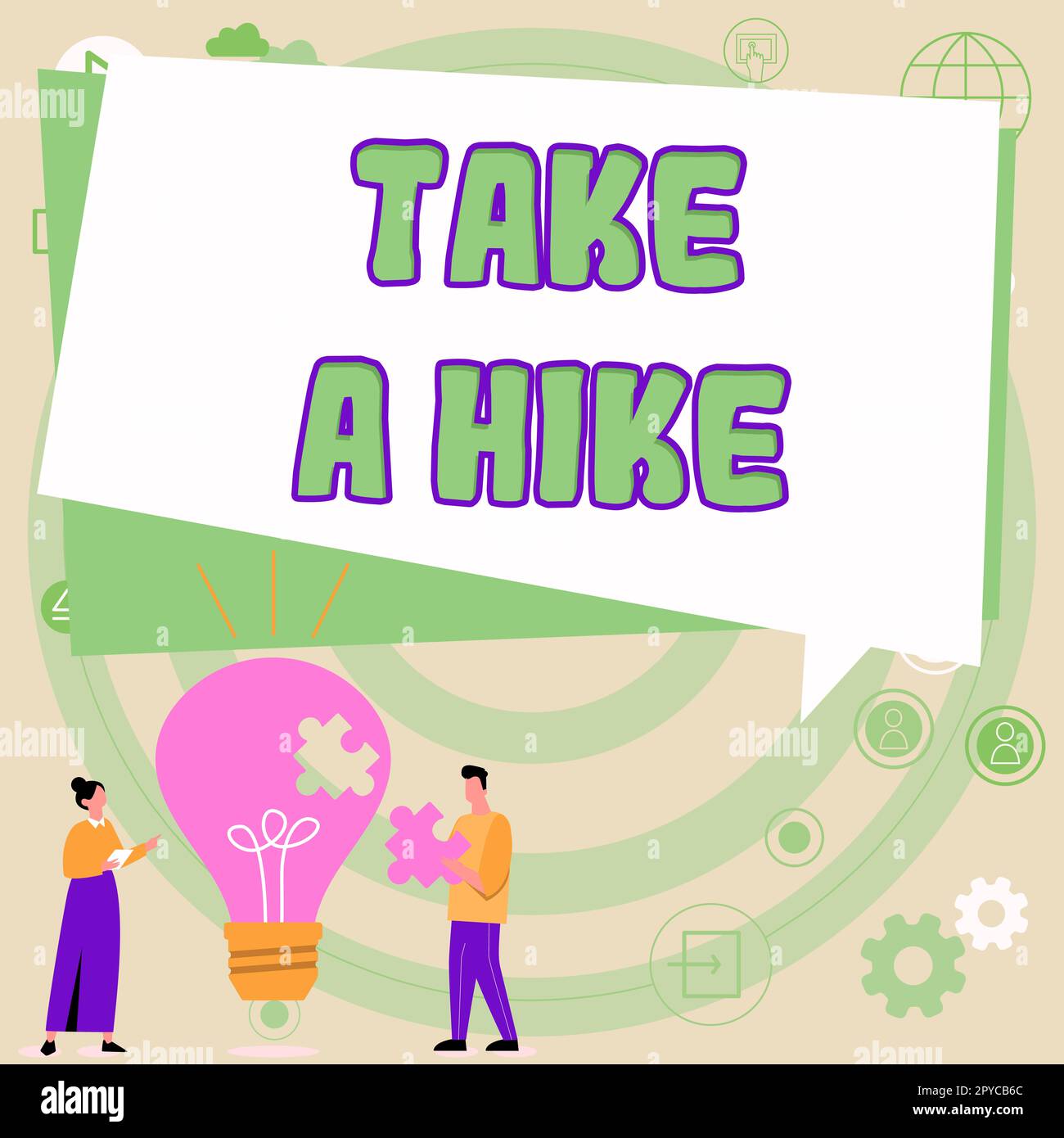 Take A Hike Word Art