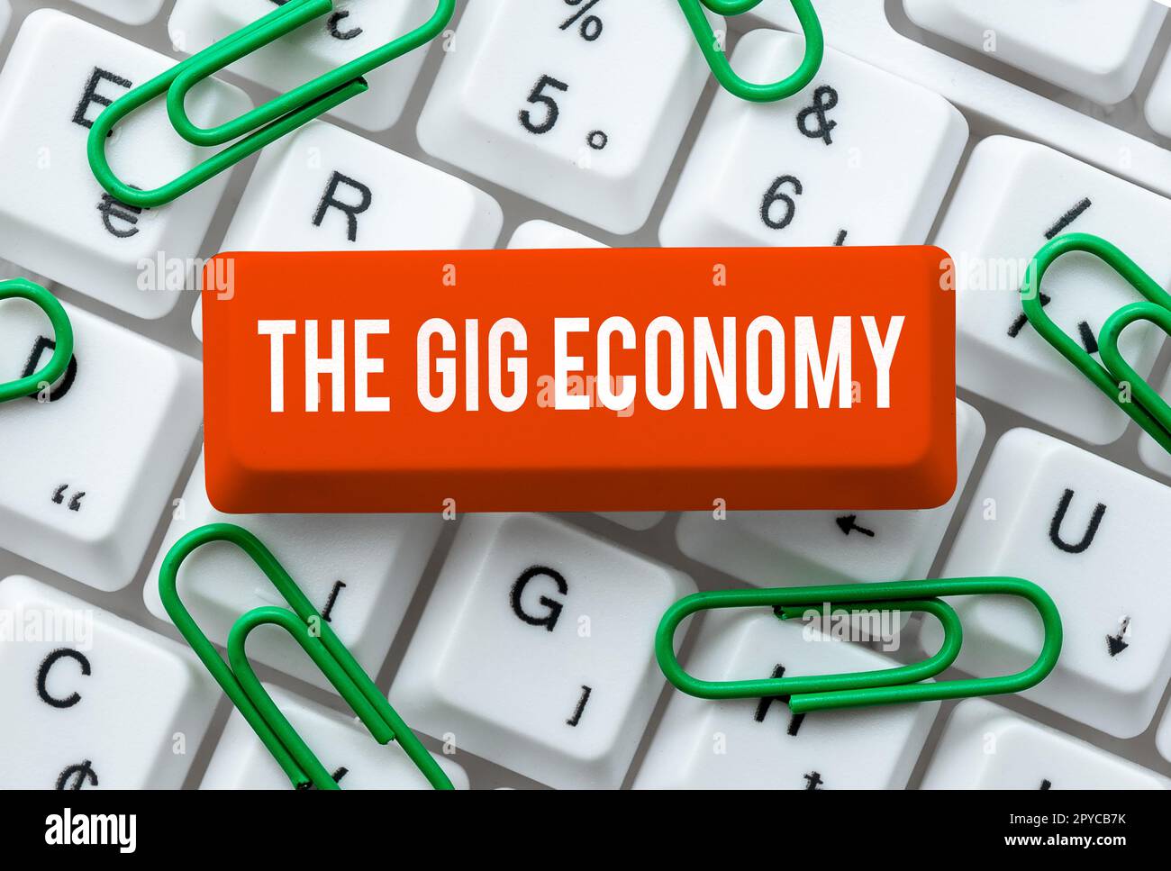 Hand writing sign The Gig Economy. Business concept Market of Short ...