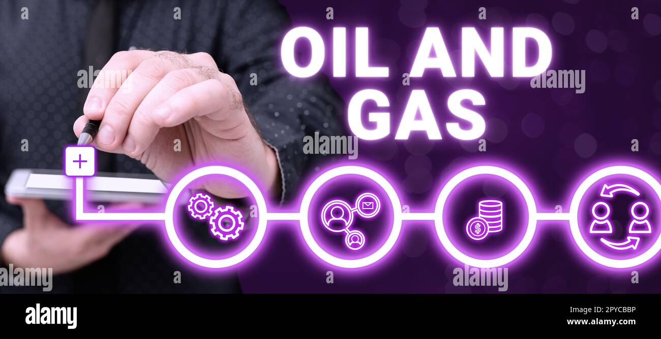 Handwriting text Oil And Gas. Word Written on Exploration Extraction ...