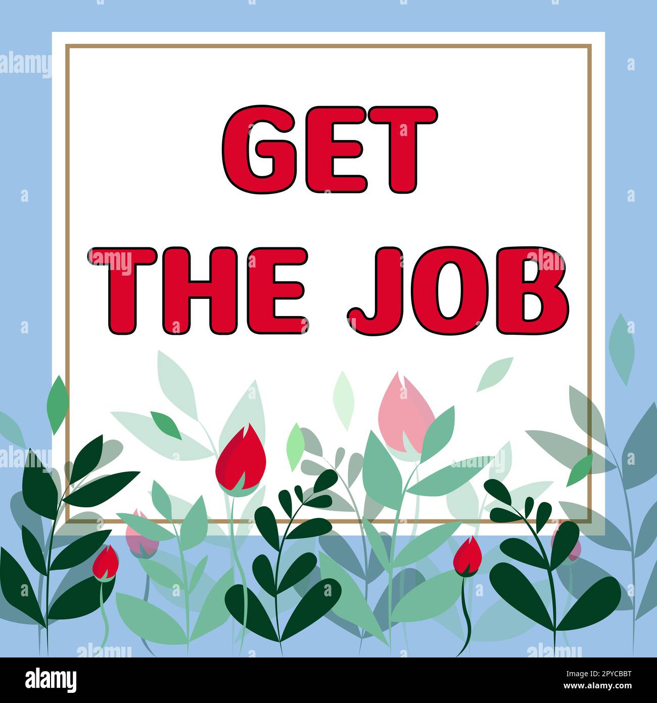 Text caption presenting Get The Job. Internet Concept Obtain position ...
