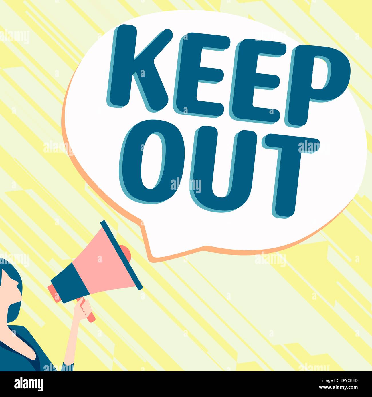 Inspiration showing sign Keep Out. Conceptual photo to stop someone or ...