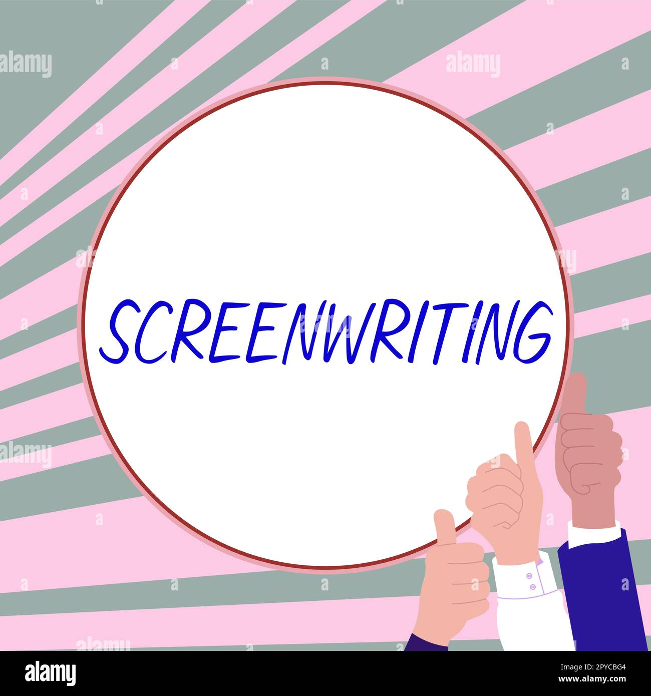 Inspiration showing sign Screenwriting. Business approach the art and ...
