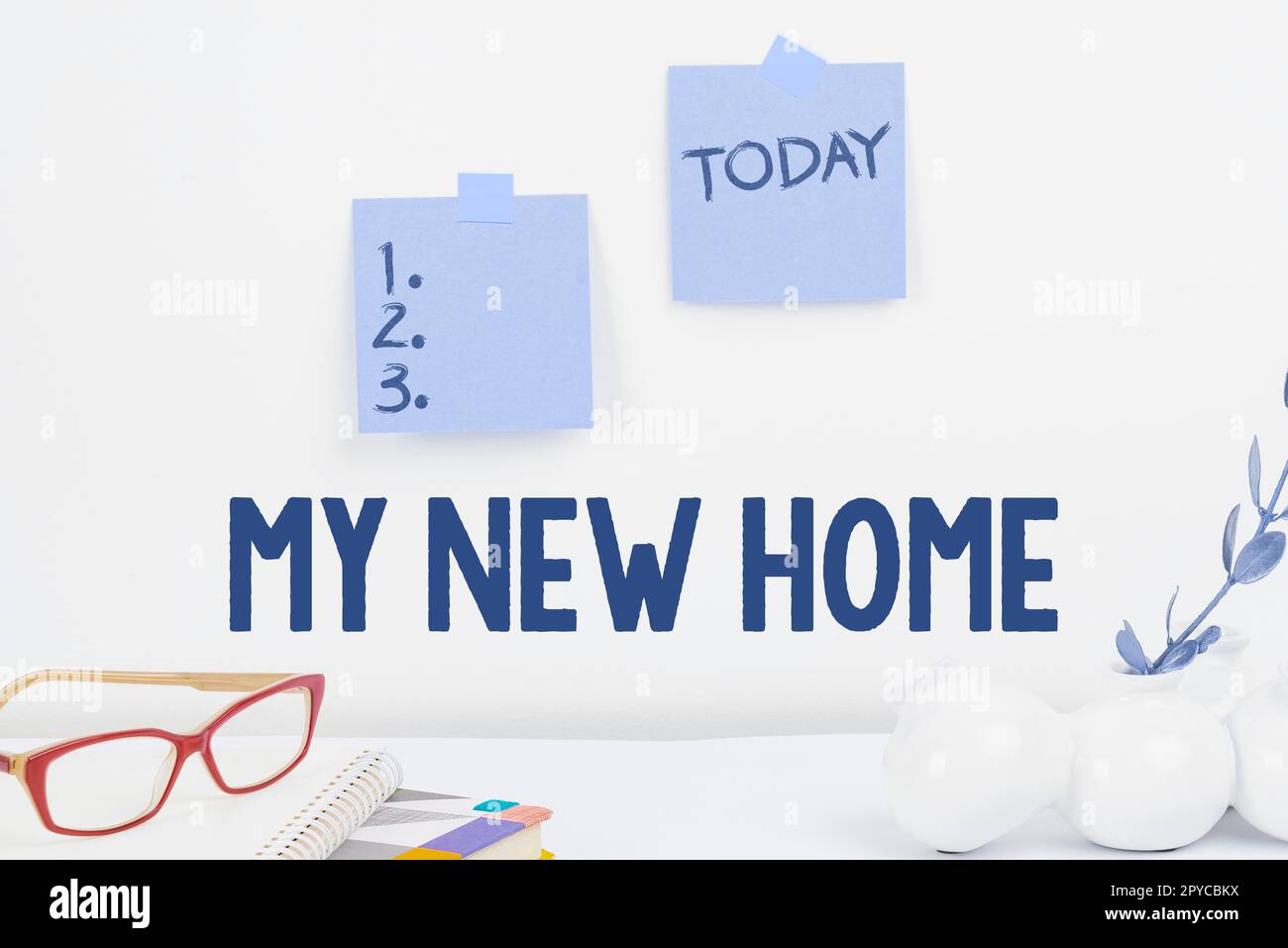 Handwriting text My New Home. Concept meaning Relocation moving to ...