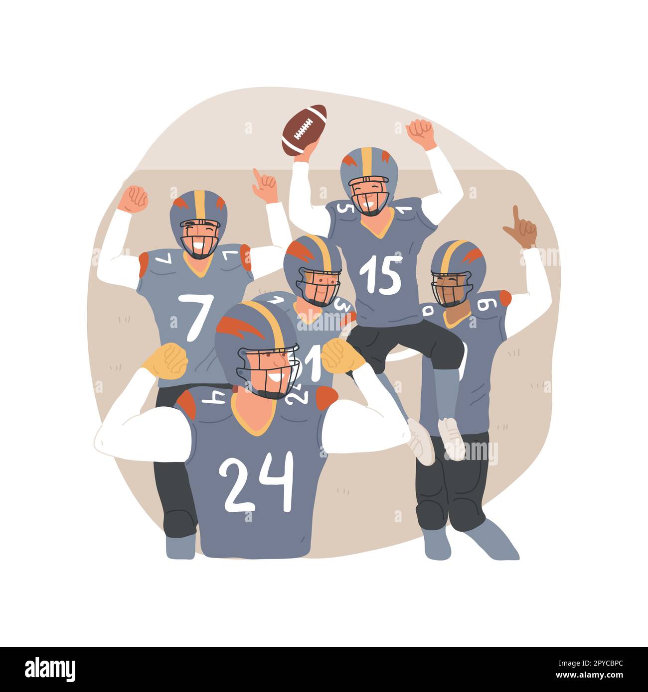 Celebrating victory isolated cartoon vector illustration. Happy ...