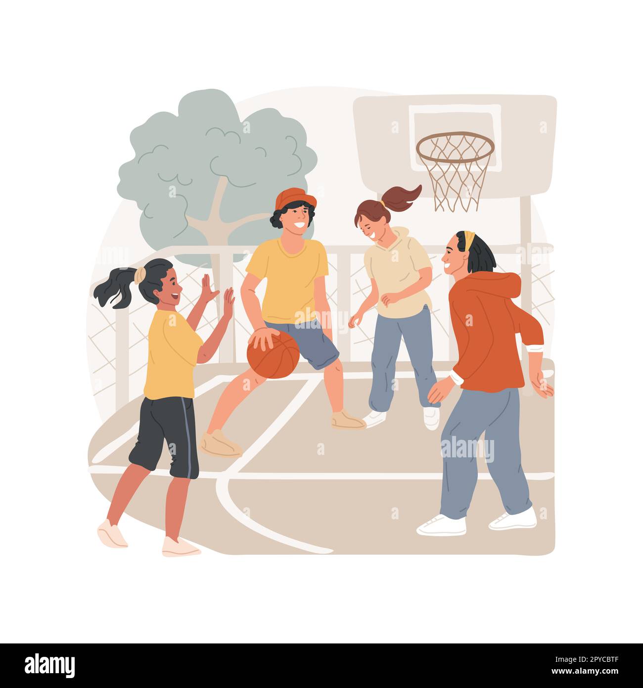 Neighborhood playground isolated cartoon vector illustration. Group of ...
