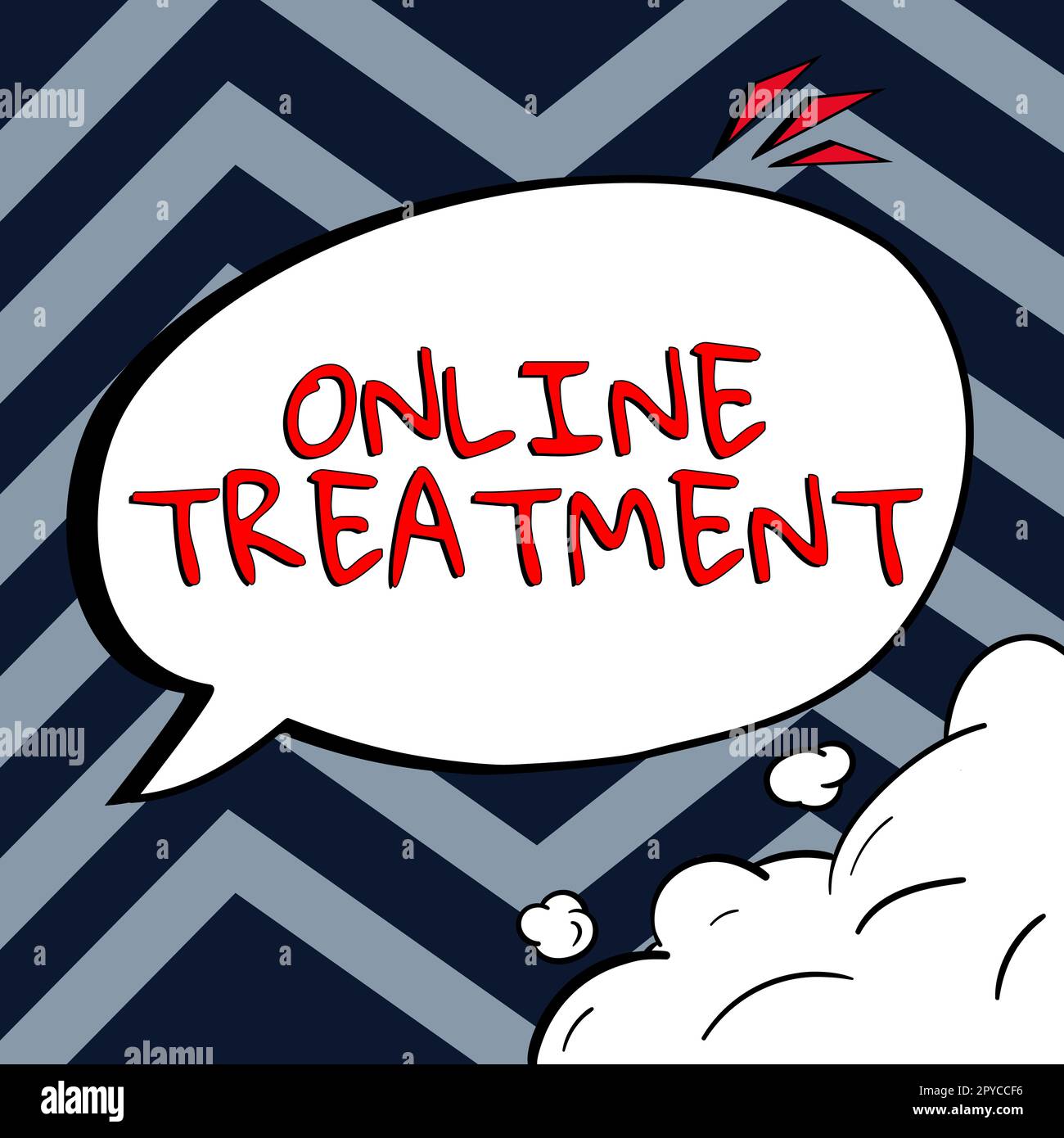 Conceptual display Online Treatment. Word for delivery of mental health ...