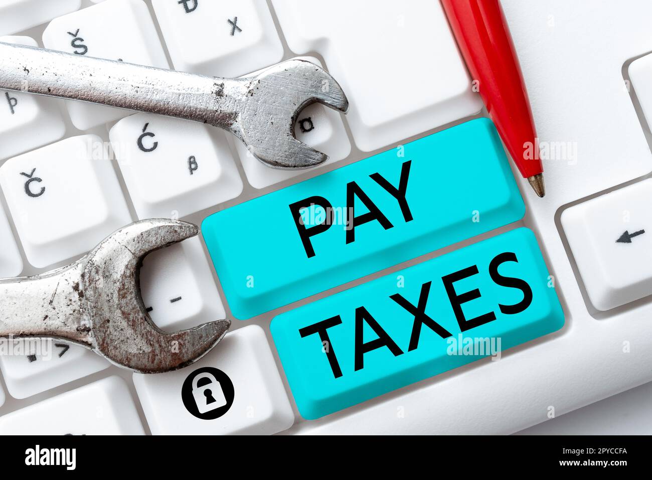 Text showing inspiration Pay Taxes. Conceptual photo processing ...