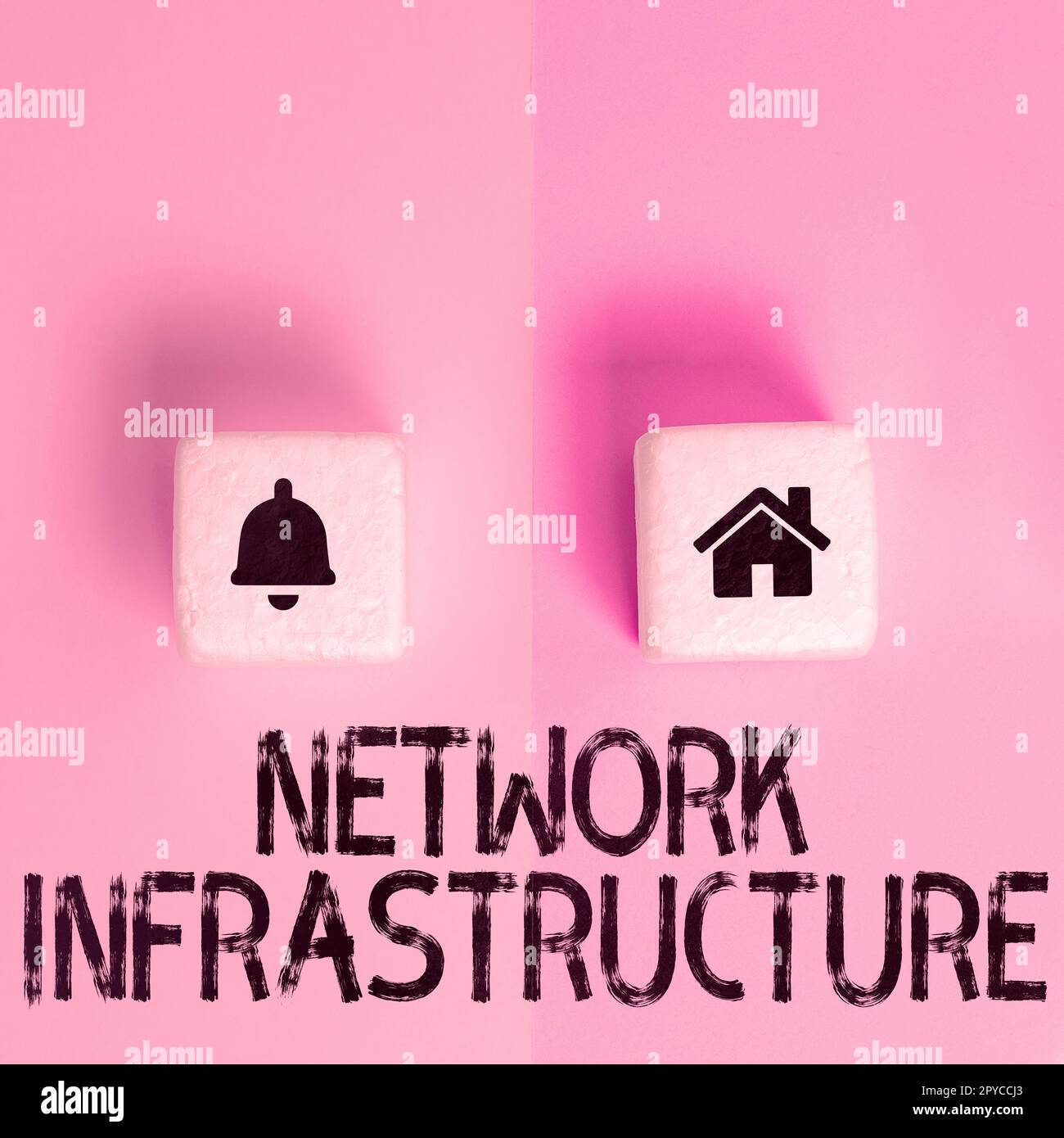Conceptual caption Network Infrastructure. Business approach Hardware ...