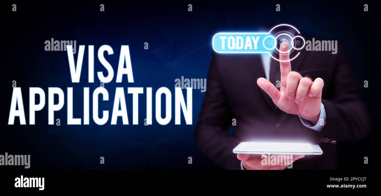 Conceptual display Visa Application. Business overview an process of ...