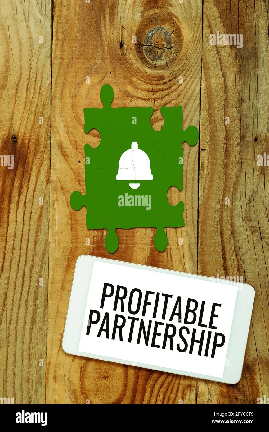 Handwriting text Profitable Partnership. Business idea creating an ...
