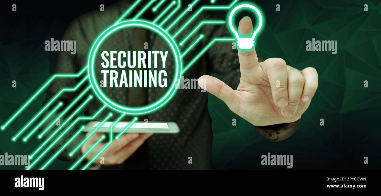 Inspiration showing sign Security Training, Business approach providing ...