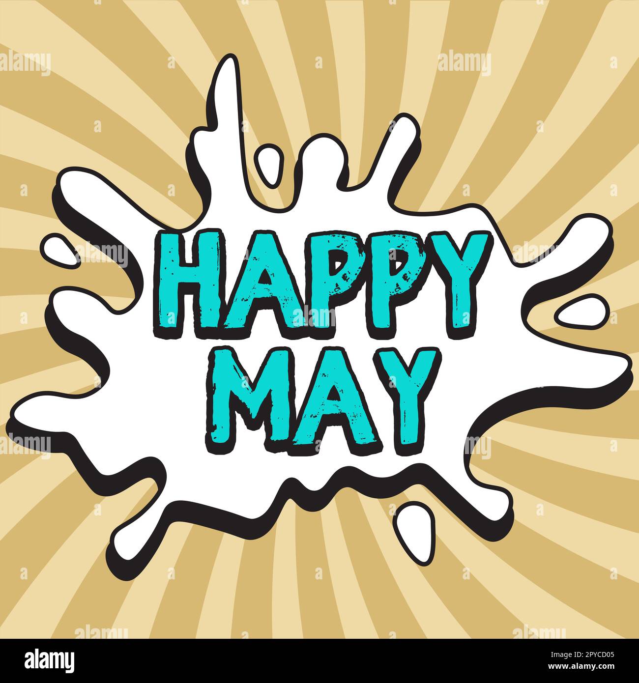 Conceptual display Happy May. Word for Happy new month Best wishes ...
