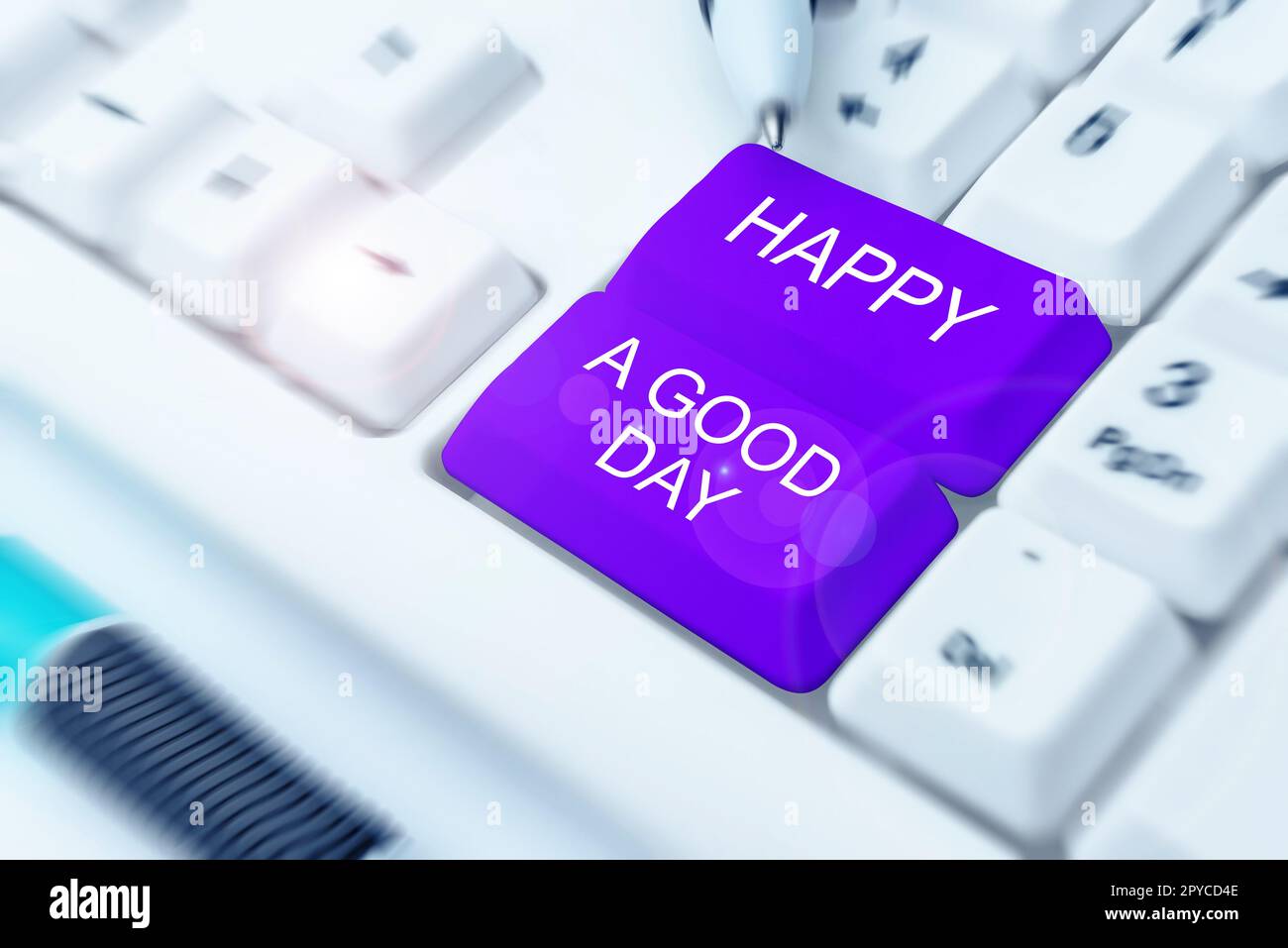 Hand writing sign Happy A Good Day. Business showcase Best wishes for ...