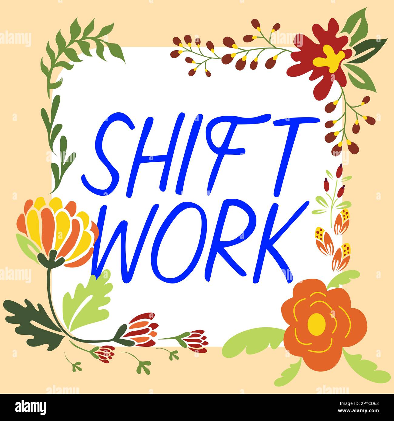 Text sign showing Shift Work. Word Written on work comprising periods ...