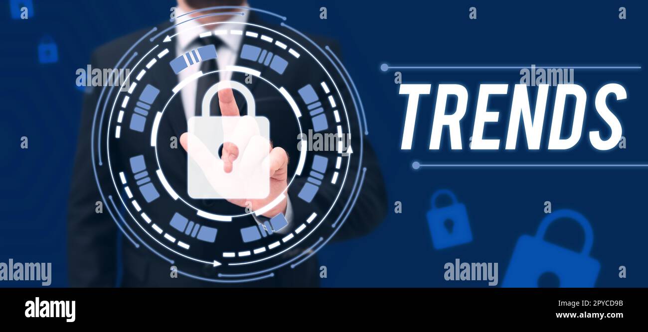 Sign displaying Trends. Business showcase general direction in which ... Sign displaying Trends. Business showcase general direction in which ...