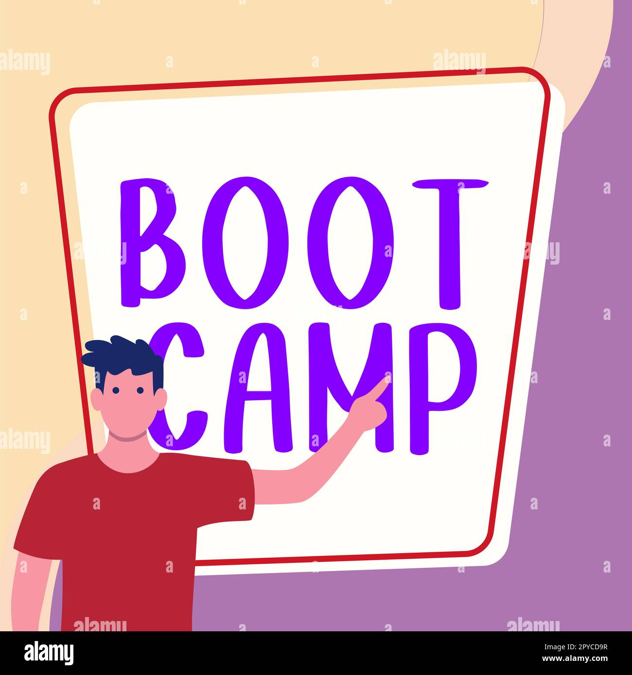 Hand writing sign Boot Camp. Concept meaning Military training camp for ...
