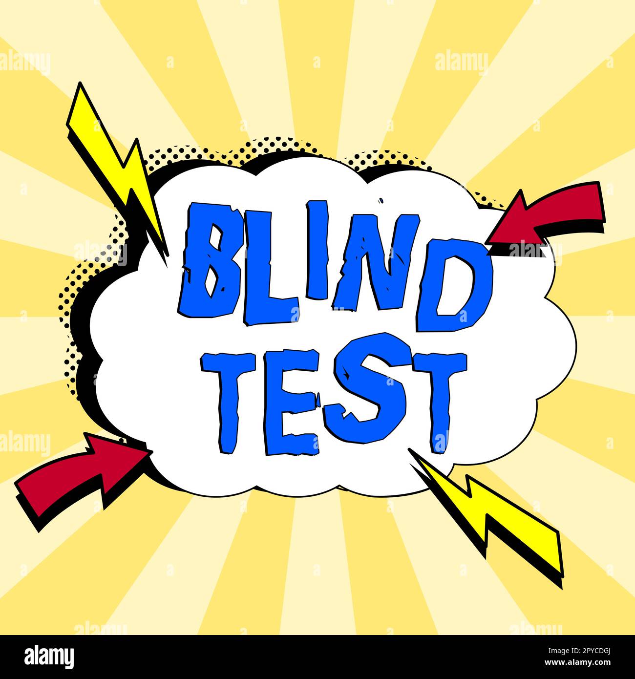 Writing displaying text Blind Test. Word for Social engagement with a ...