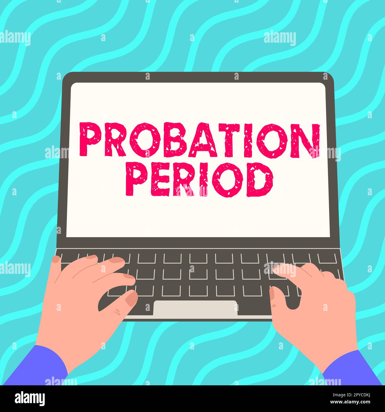 Sign displaying Probation Period. Business approach focused and ...
