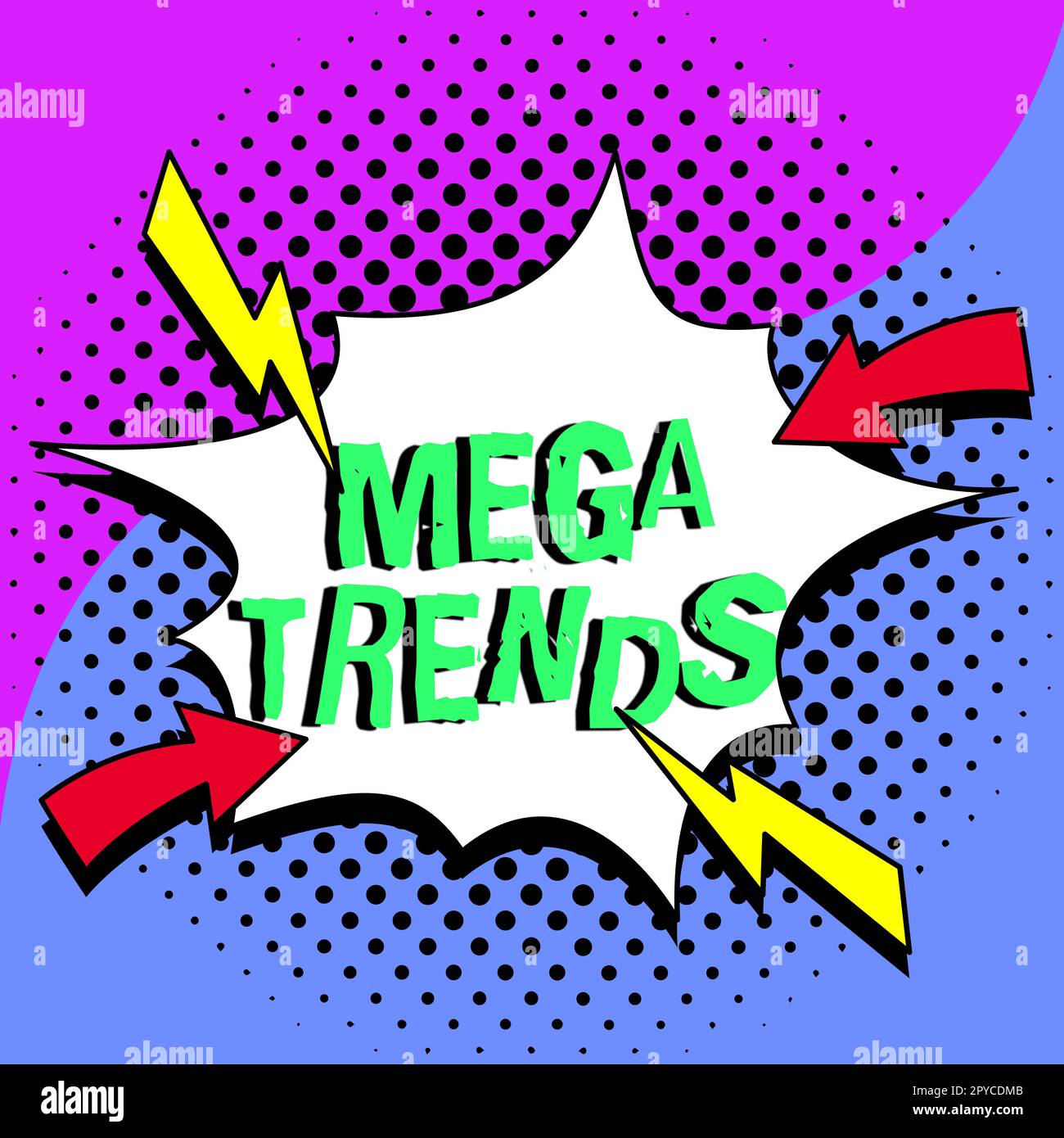 Inspiration showing sign Mega Trends. Business idea powerful phenomena ...