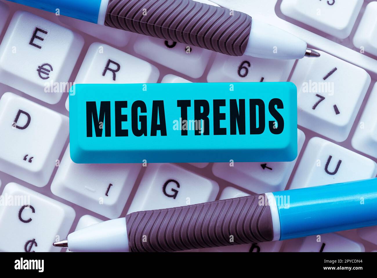 Text sign showing Mega Trends. Word Written on powerful phenomena ...