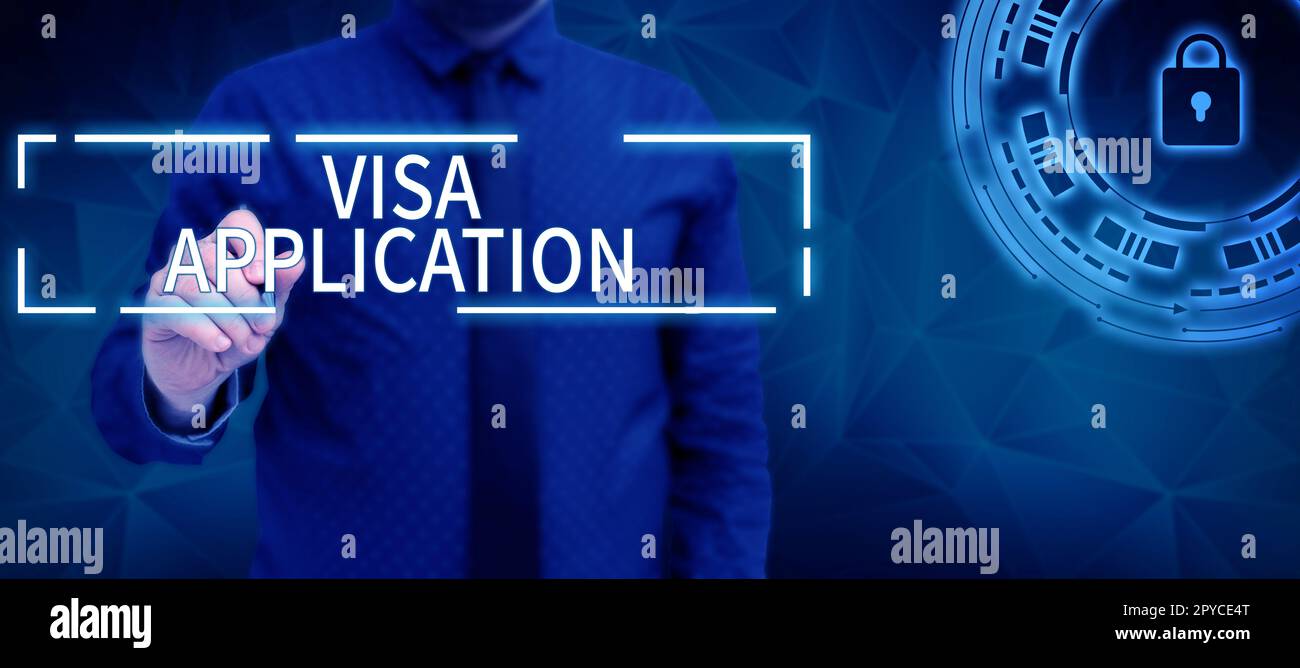 Conceptual caption Visa Application. Business overview an process of ...