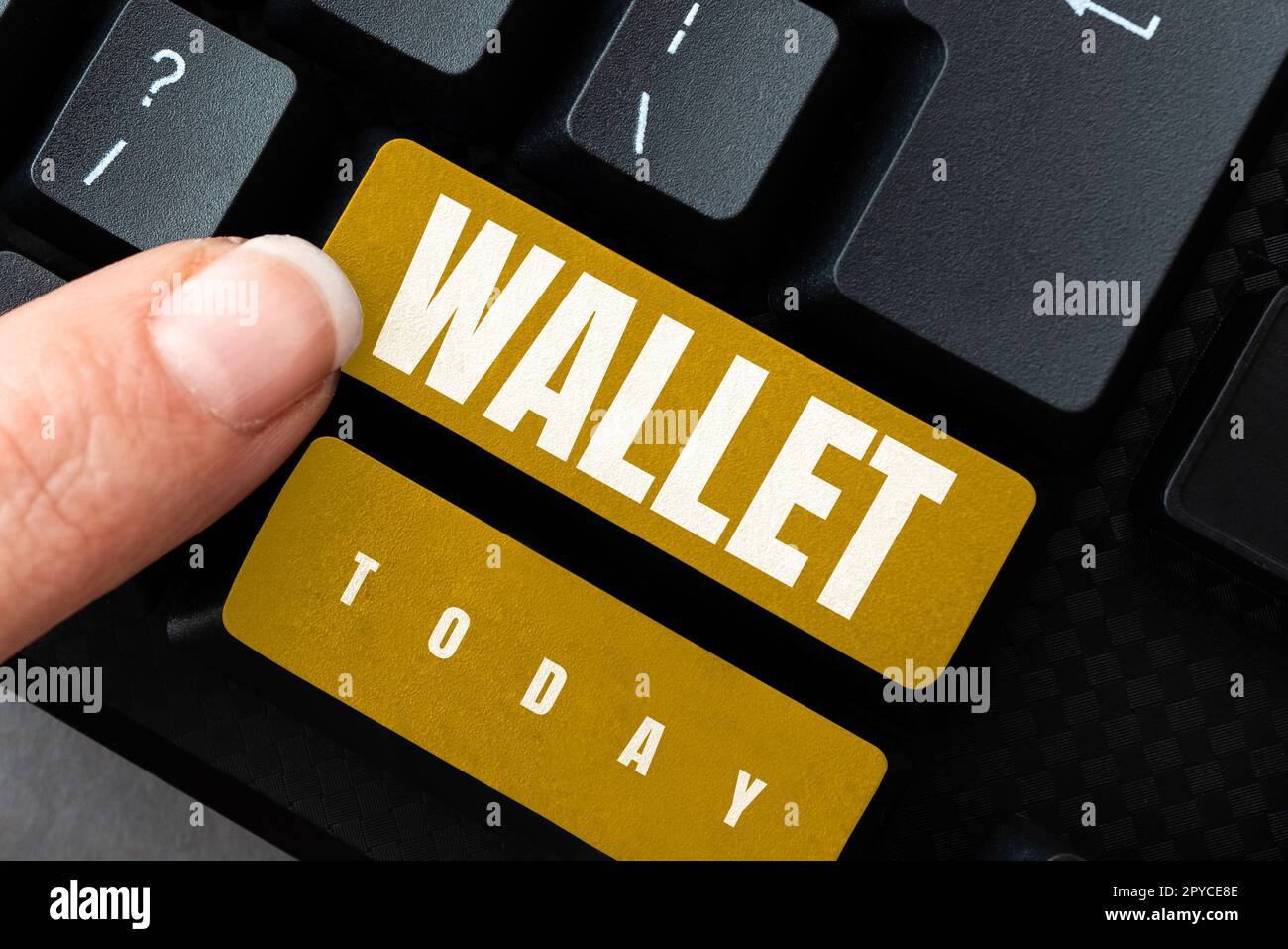 Sign displaying Wallet. Word for Pocket-sized flat folding case for ...