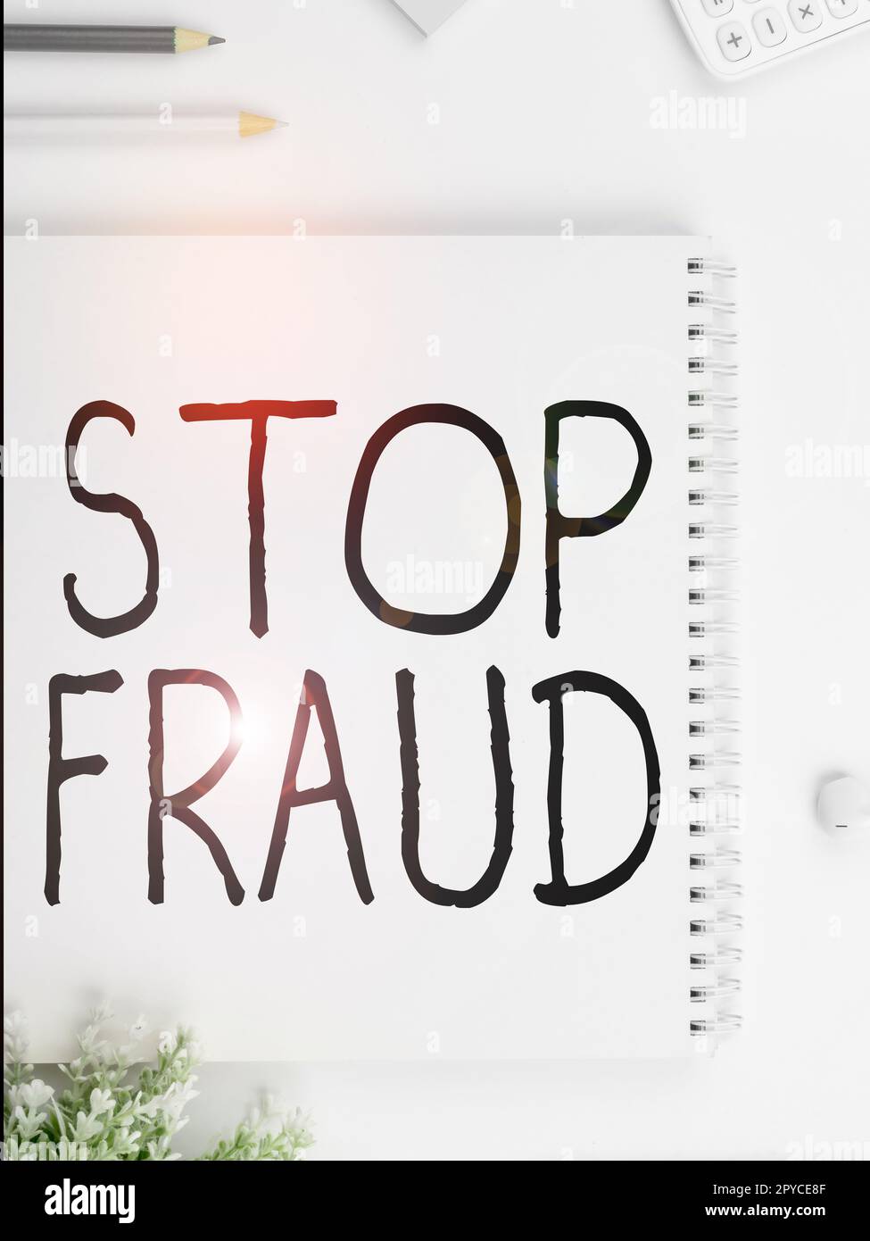 Conceptual display Stop Fraud. Business overview campaign advices ...