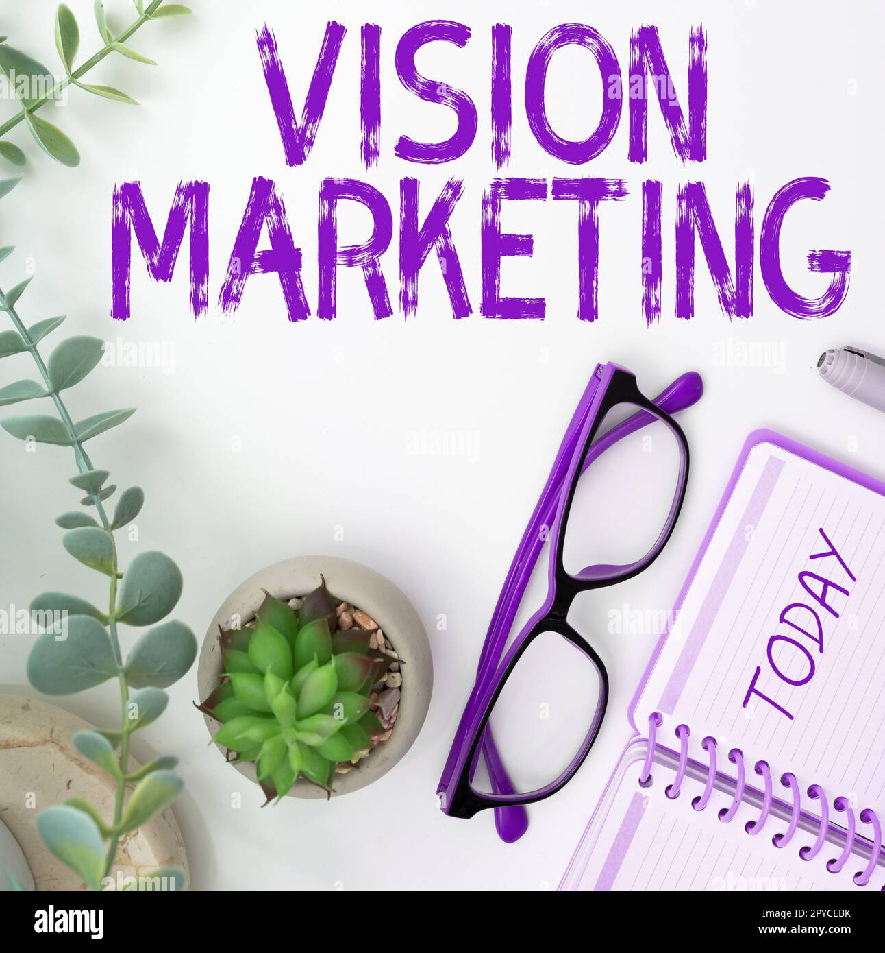 Handwriting text Vision Marketing. Word for outlining how they plan to ...