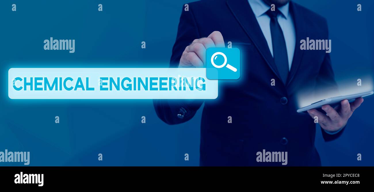 Writing displaying text Chemical Engineering. Business approach ...