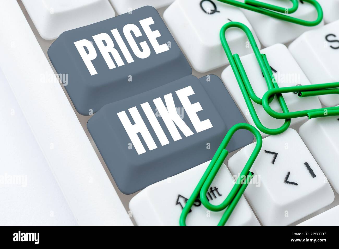 Text caption presenting Price Hike. Business idea sum of values that ...