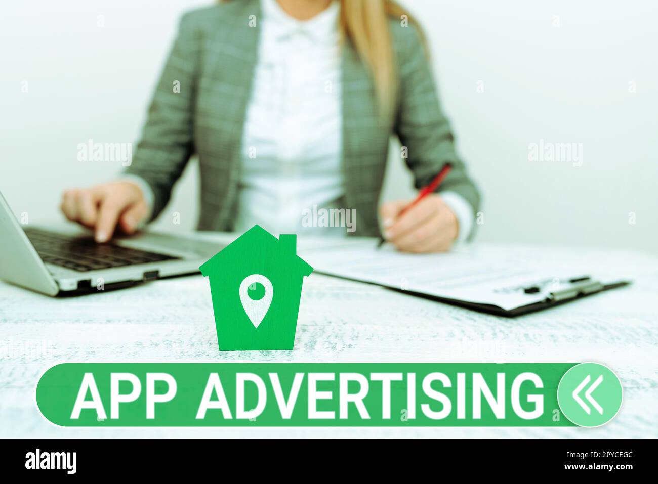 Conceptual display App Advertising. Business showcase developers get ...