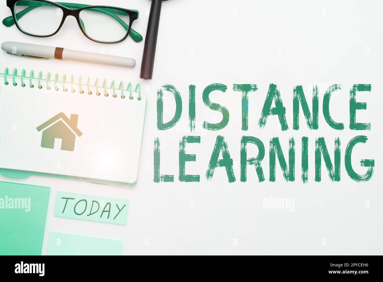 Conceptual caption Distance Learning. Business idea educational ...