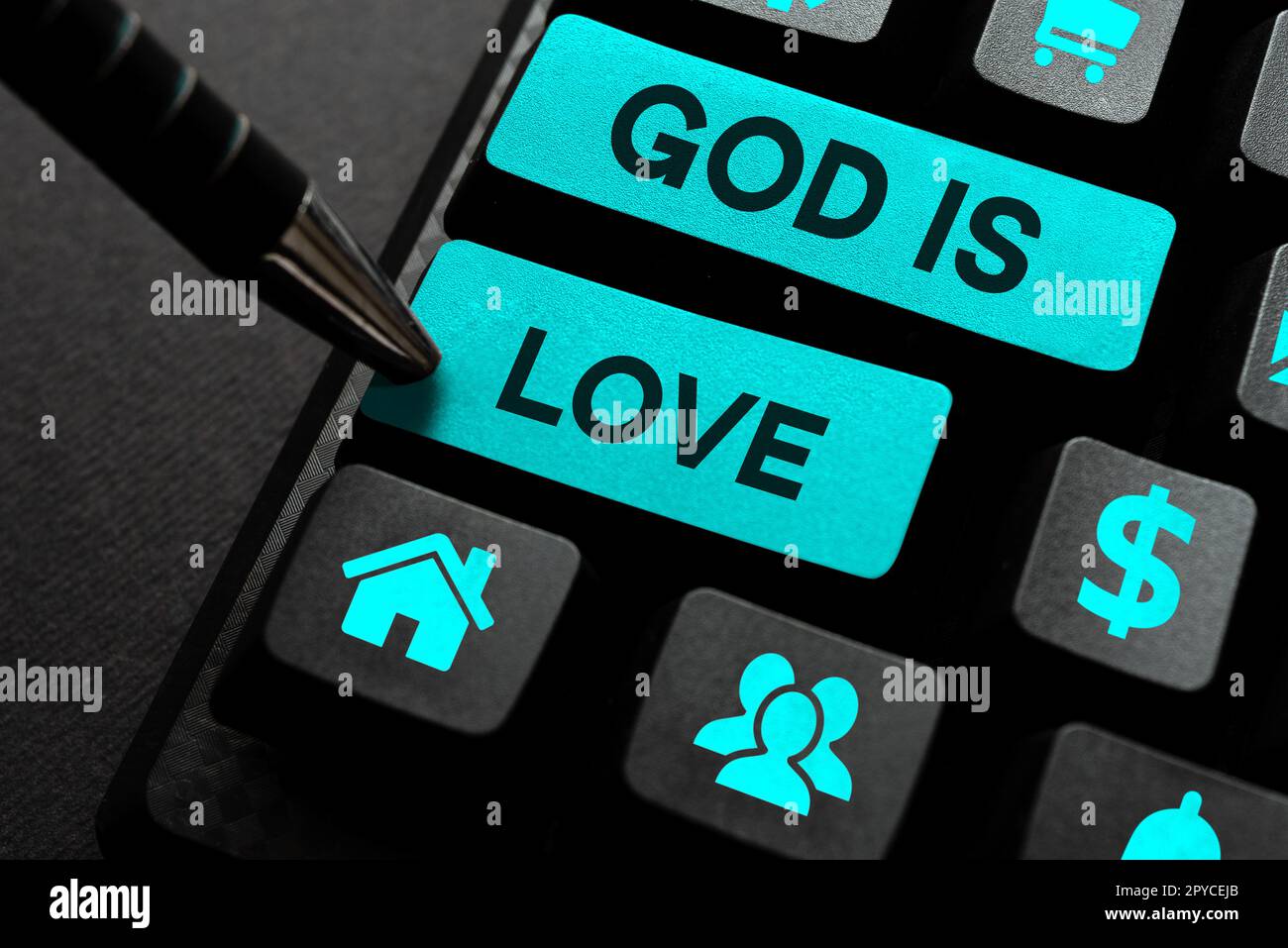 Conceptual display God Is Love. Internet Concept Believing in Jesus ...