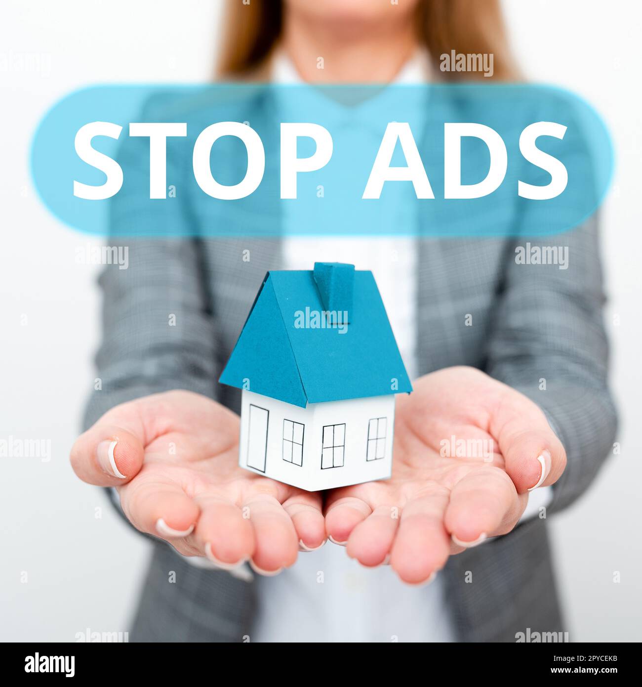 Conceptual display Stop Ads. Internet Concept program that will remove ...