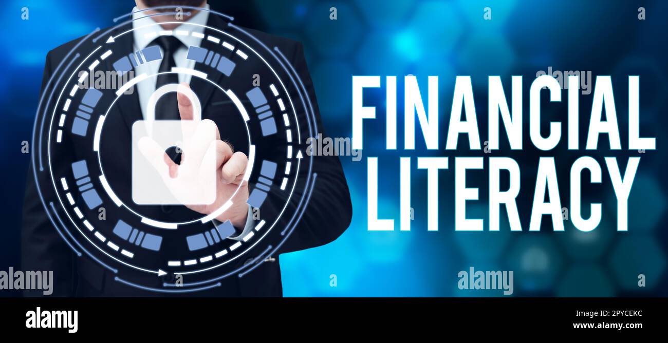 Writing displaying text Financial Literacy. Concept meaning Understand ...