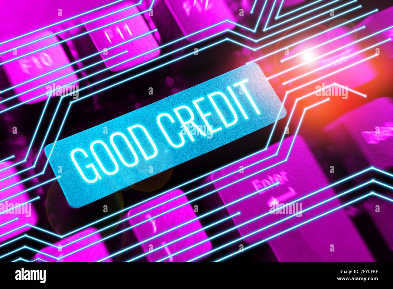 Text sign showing Good Credit. Concept meaning borrower has a ...