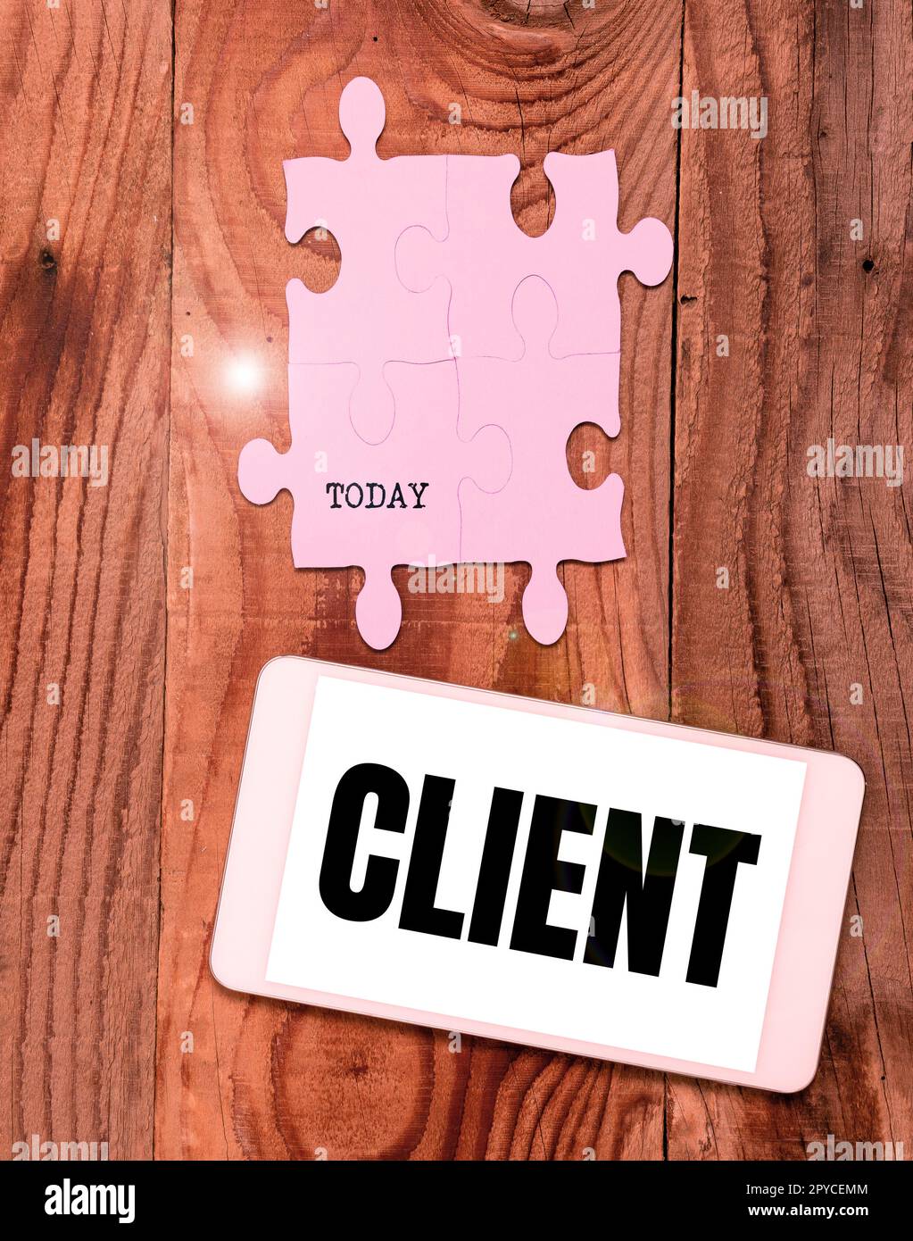 Handwriting text Client. Business overview person or organization using ...